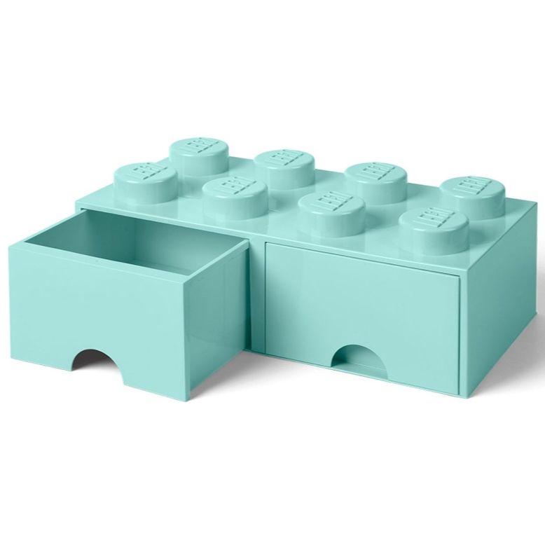 LEGO Storage Brick Drawer 8 Knobs Light Blue | Shopee Singapore