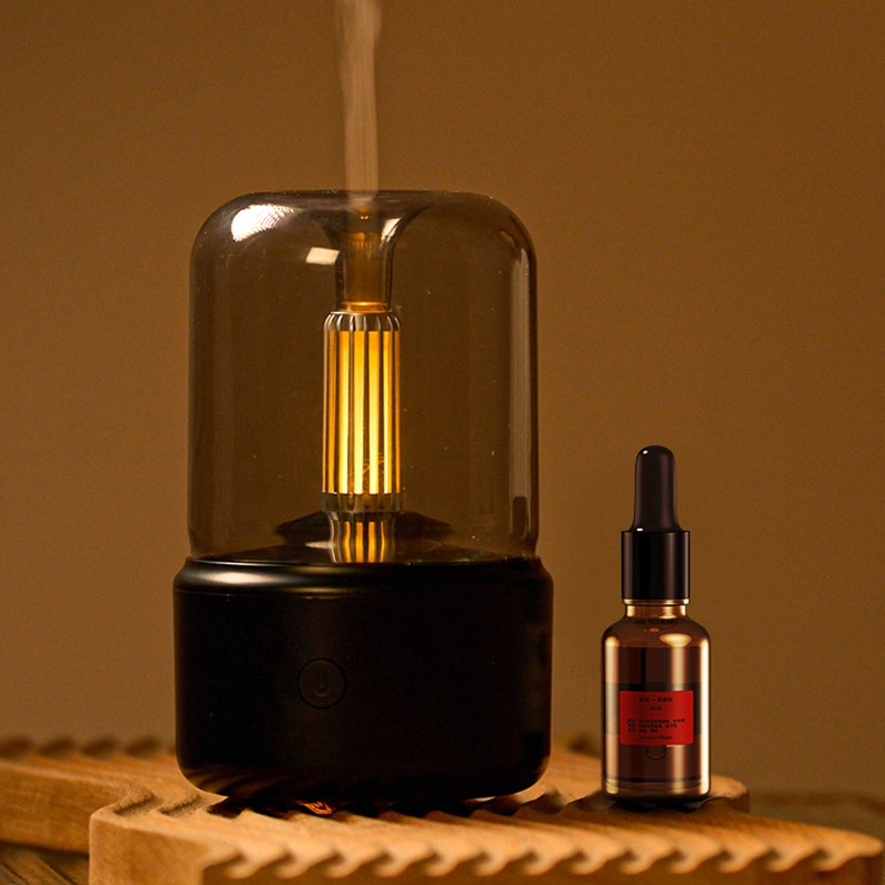 New USB Essential Oil Aroma Diffuser Desktop Atmosphere Candle Light ...