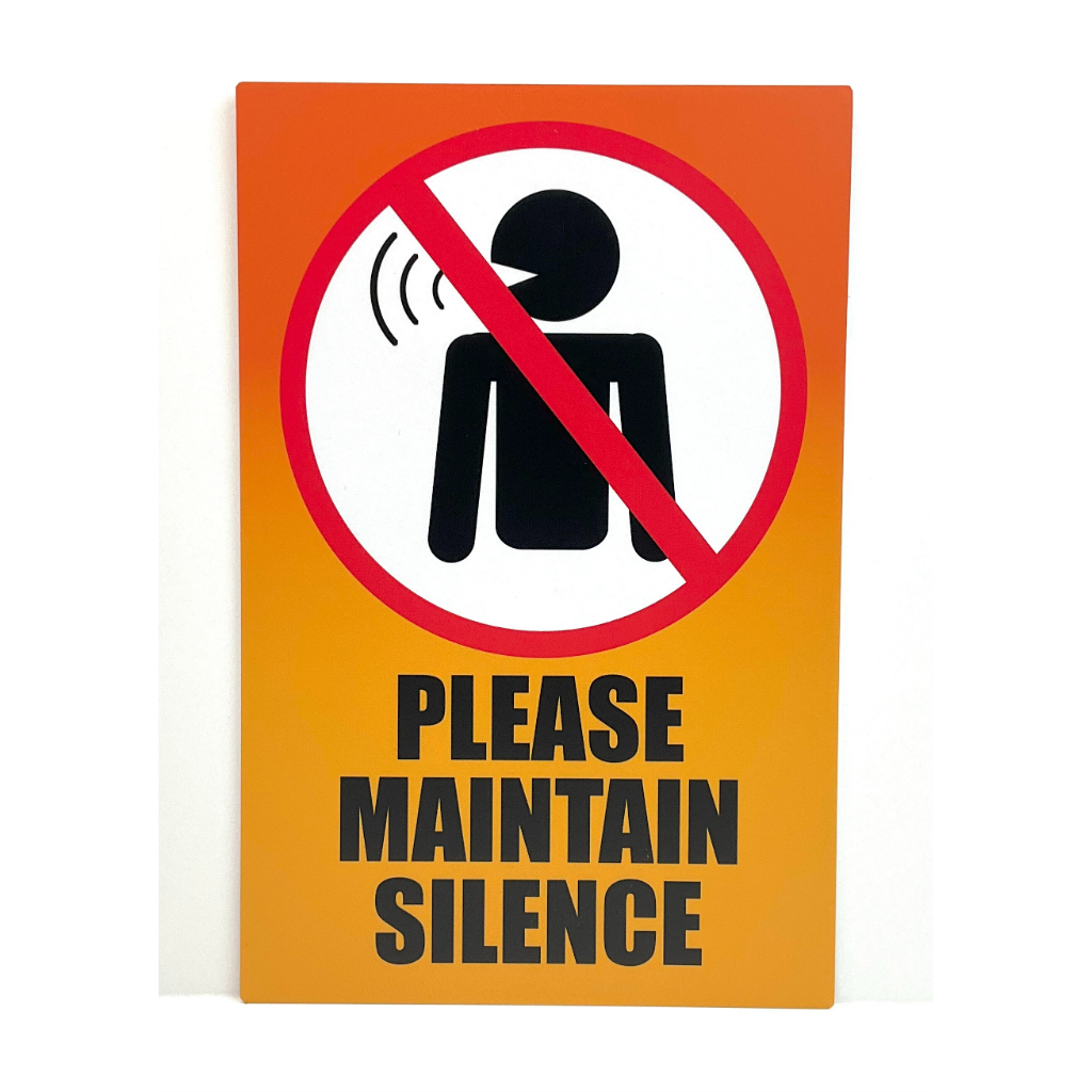 PLEASE MAINTAIN SILENCE SIGNAGE ( 297mm x 210mm ) | Shopee Singapore