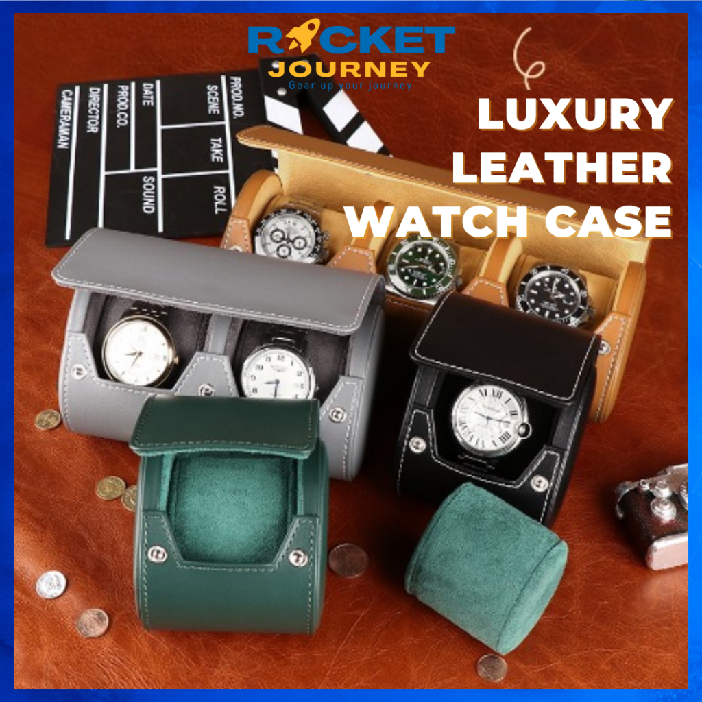 Luxury Leather Watch Case Travel Watch Case Roll 1/2/3 Watches Storage ...