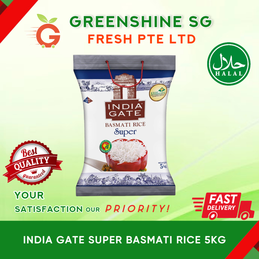 INDIA GATE SUPER BASMATI RICE 5KG | Shopee Singapore