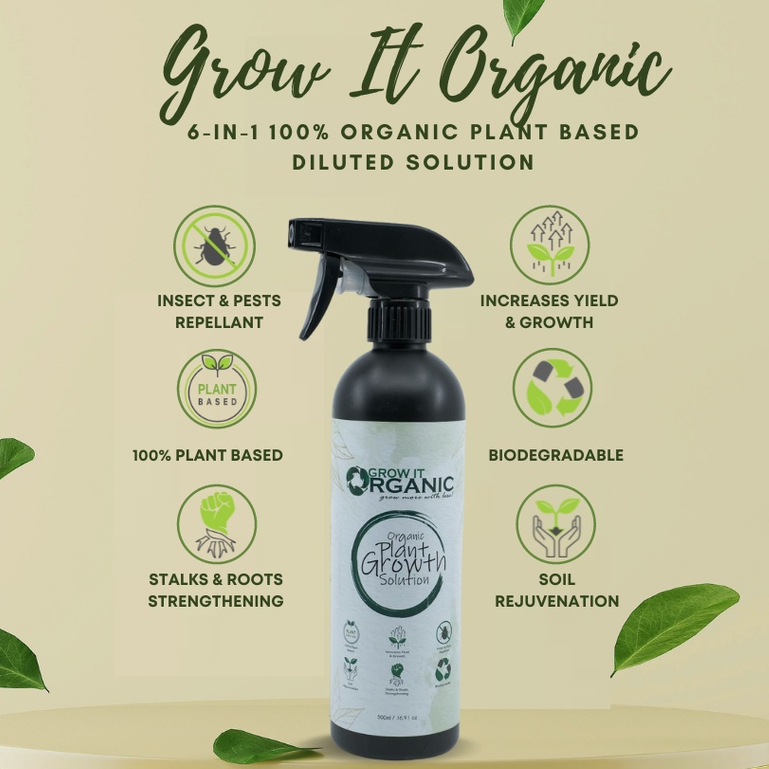 500ml Grow It Organic 100% Plant-based Growth Solution, Made with ...