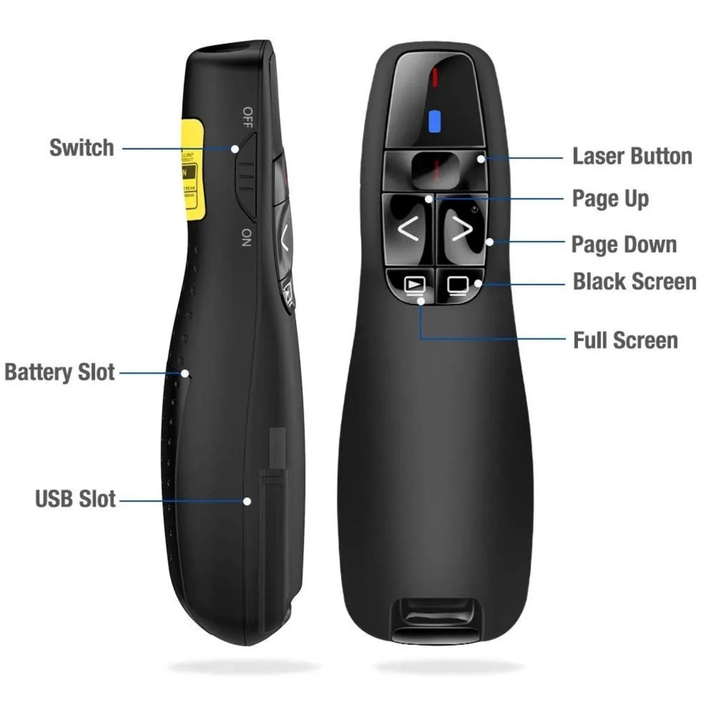 🔥 SG READY STOCK🔥 Wireless Presentation Clicker Remote 2.4GHz USB ...