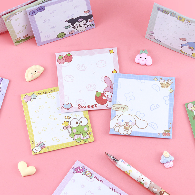 SANRIO STYLE STICKY NOTES PAD KUROMI POMPOMPURIN MELODY POCHACCO ...