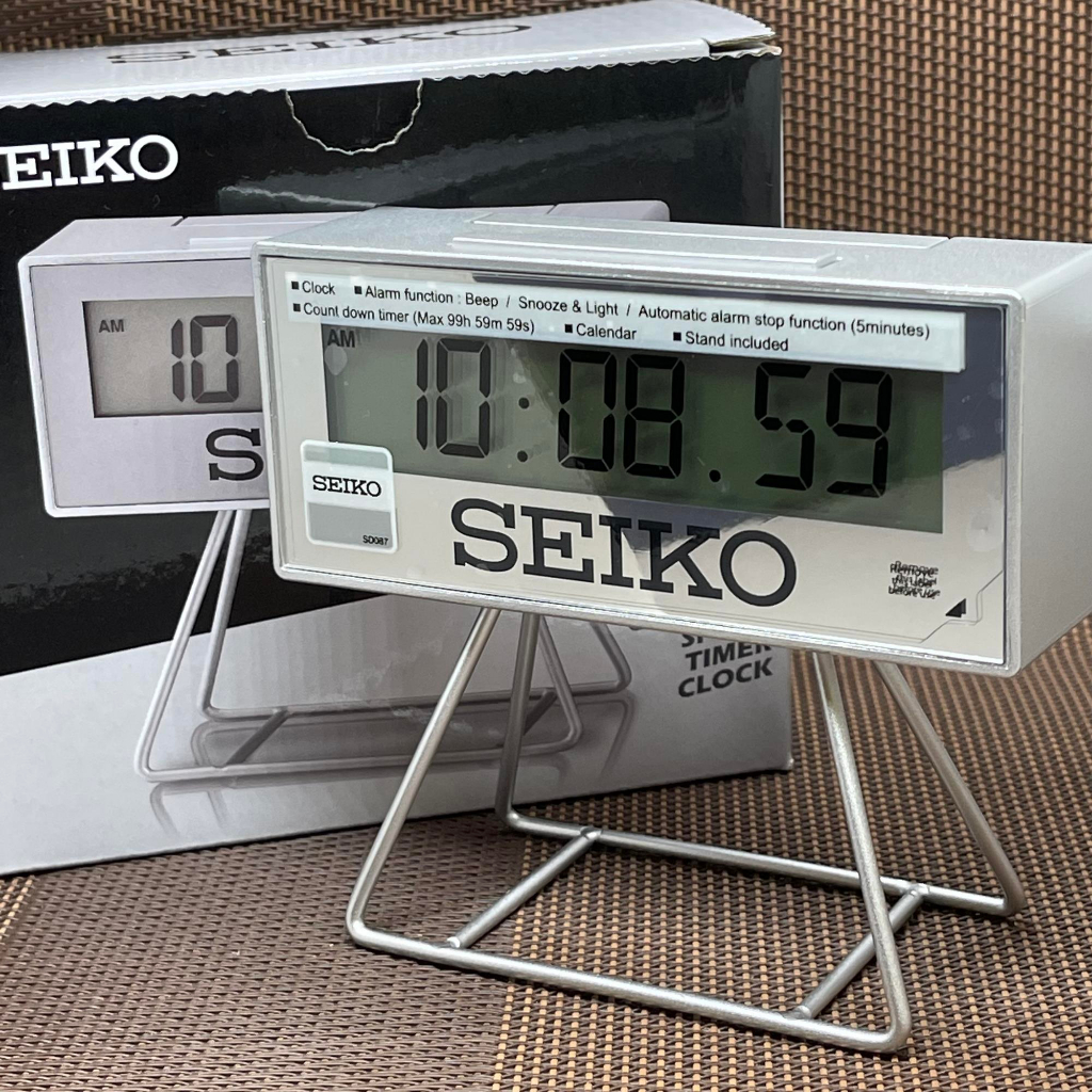 [Original] Seiko QHL087S Digital Silver Table Clock Limited Edition ...