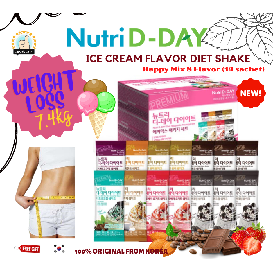 Nutri D-Day Diet shake Happy Mix 14 sachet (Shipping from Korea ...