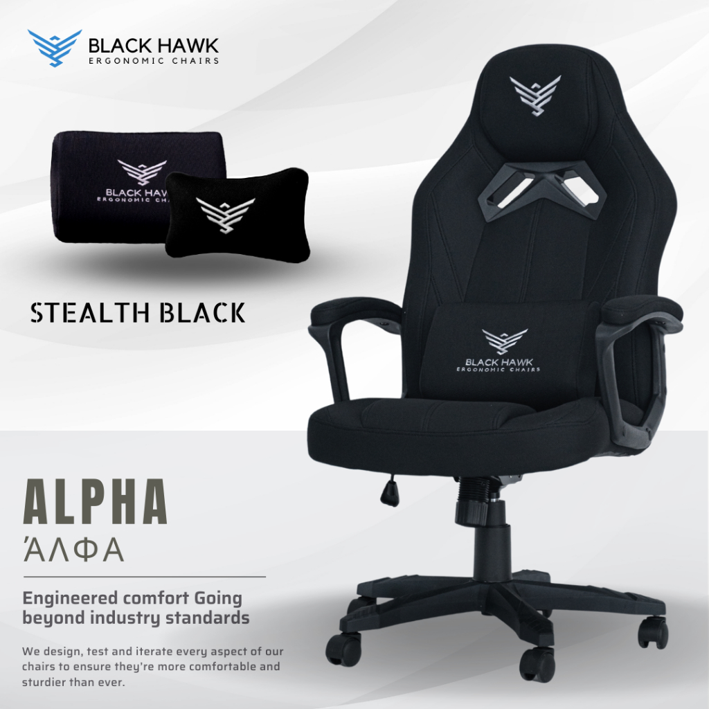 🦅 (𝐒𝐆 𝐒𝐓𝐎𝐂𝐊) Black Hawk RGB Gaming Chair / Gaming Chair / Computer ...