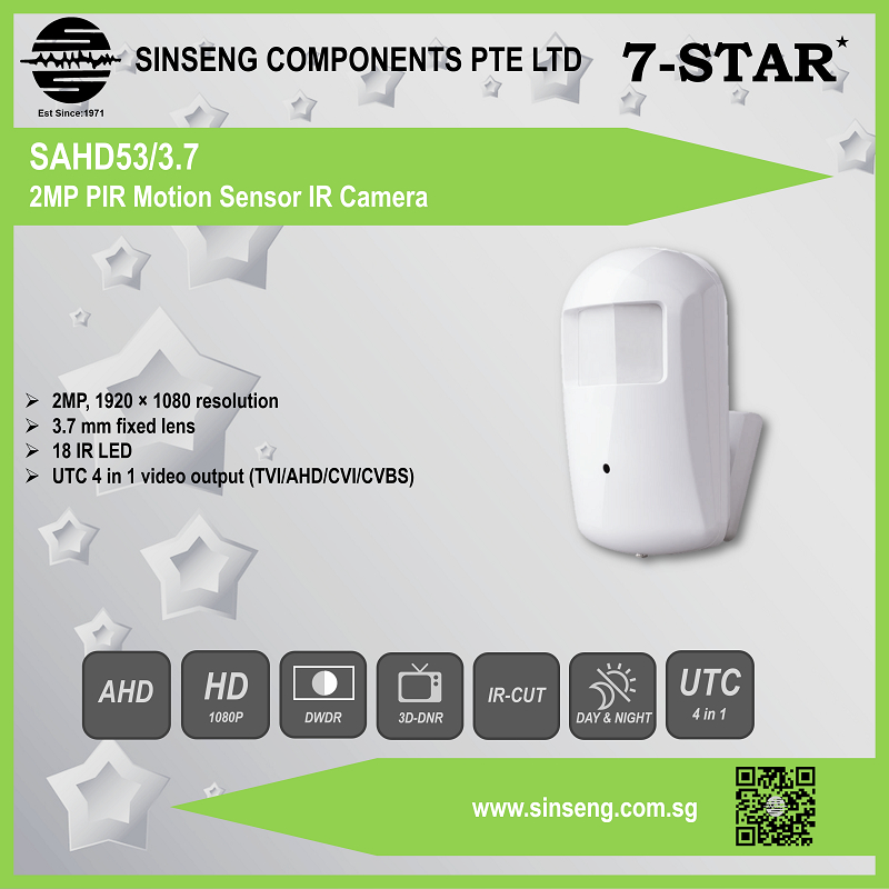 Hidden Security Pinhole PIR CCTV IR Camera Support 4 in 1 (AHD/TVI/CVI ...