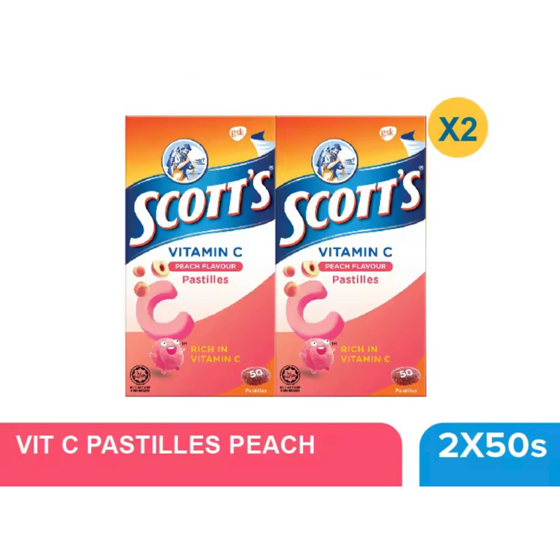 [Bundle of 2] SCOTT'S Vitamin C Pastilles 2 x 100g (50S) | Shopee Singapore