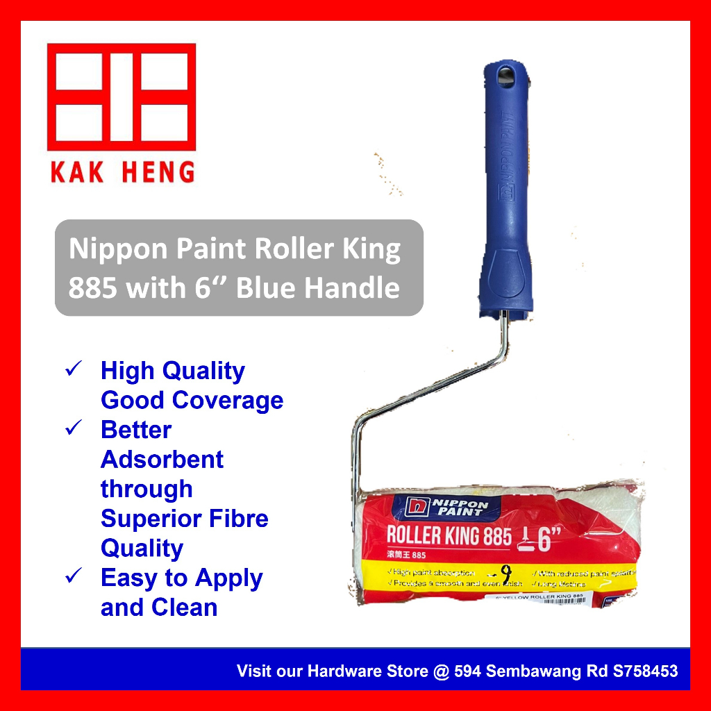 Nippon Paint Roller Brush with Handle Set (4 inch, 6 inch, 7 inch ...