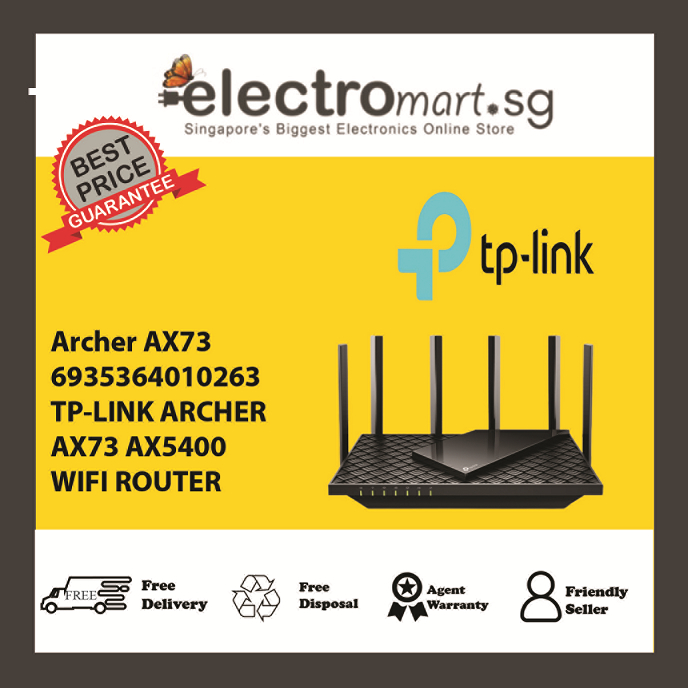 Archer AX73/Archer AX73 AX5400 Dual-Band Gigabit Wi-Fi 6 Router ...
