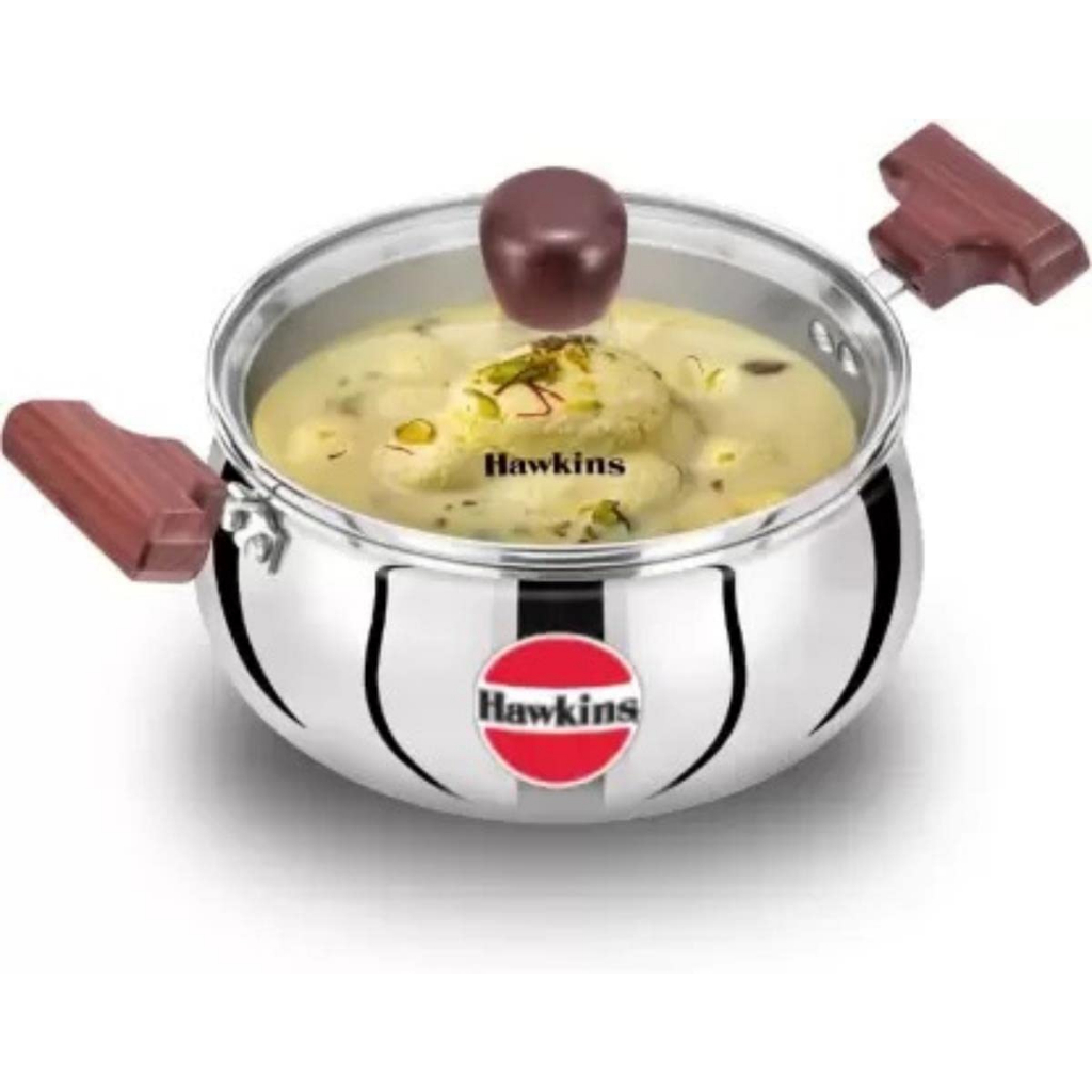 HAWKINS 2L TRI-PLY STAINLESS STEEL HANDI WITH GLASS LID (SSH20G ...