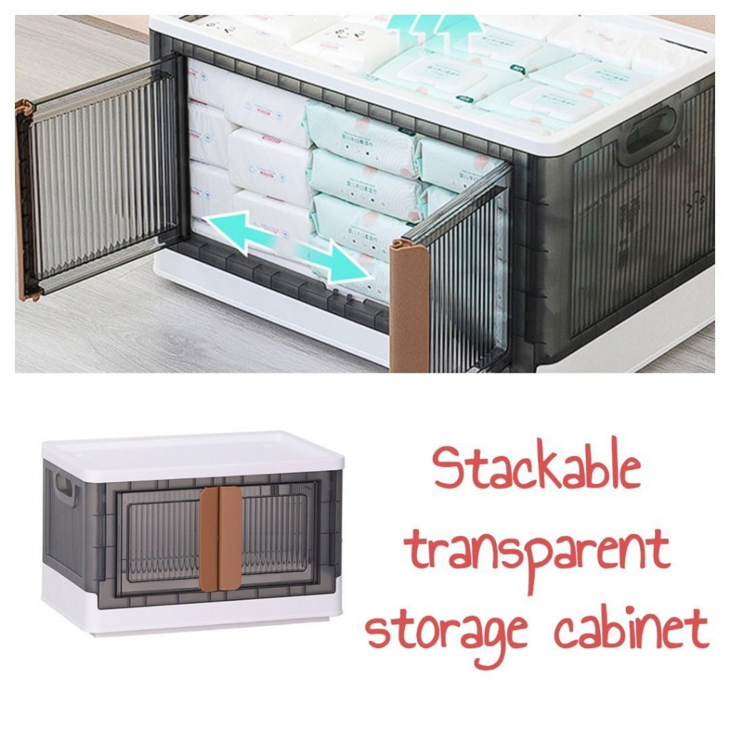 Stackable transparent storage cabinet | Shopee Singapore
