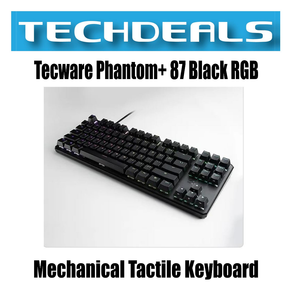 Tecware Phantom+ 87 Black RGB Mechanical Tactile Keyboard | Shopee ...