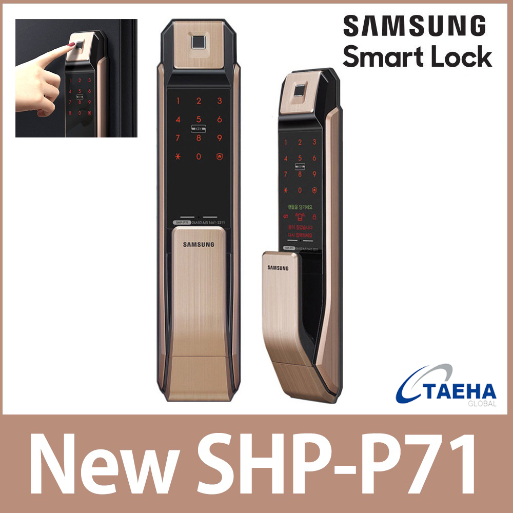 SAMSUNG SHP-P71 Keyless Fingerprint PUSH PULL Digital Smart Door Lock | Shopee Singapore