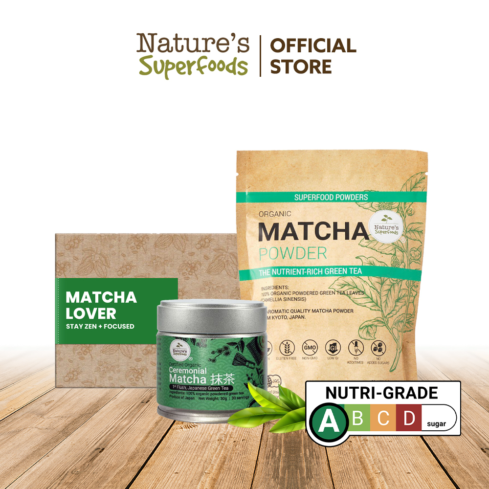 [Gift Set] Nature's Superfoods Organic Matcha Powder Lover Gift Set ...
