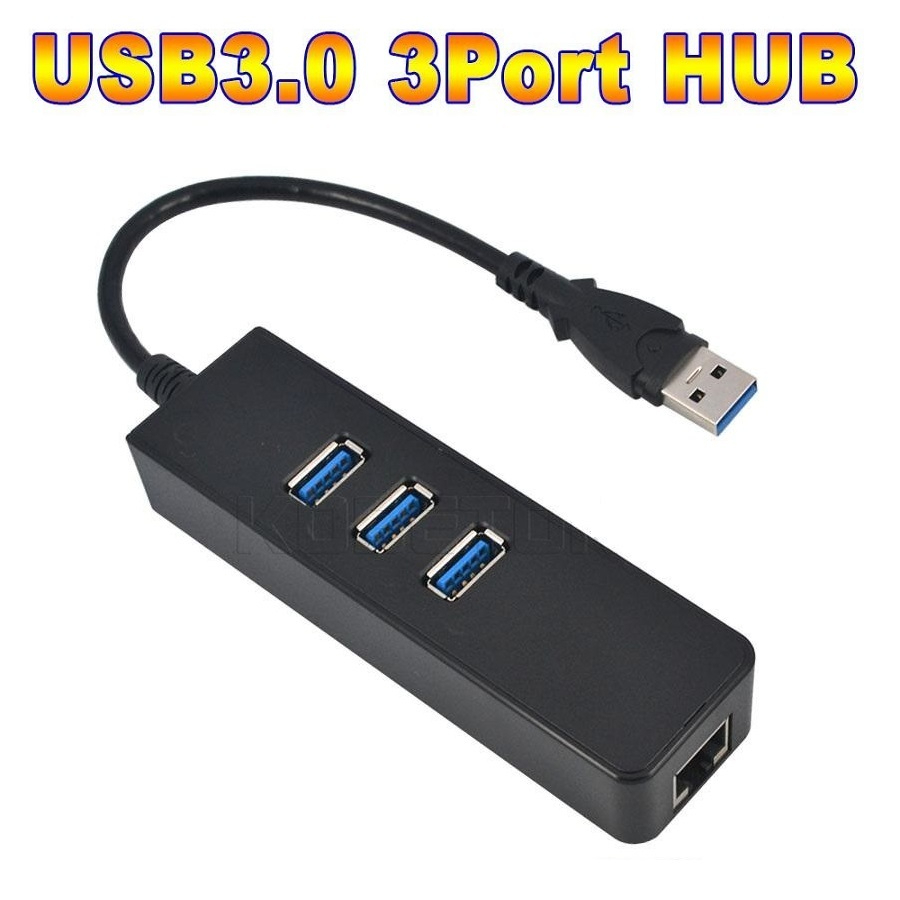 USB 3.0 To LAN Hub RJ45 5 Gbps Network Adapter 10/100 Mbps 3 Port USB Windows/Mac | Shopee Singapore