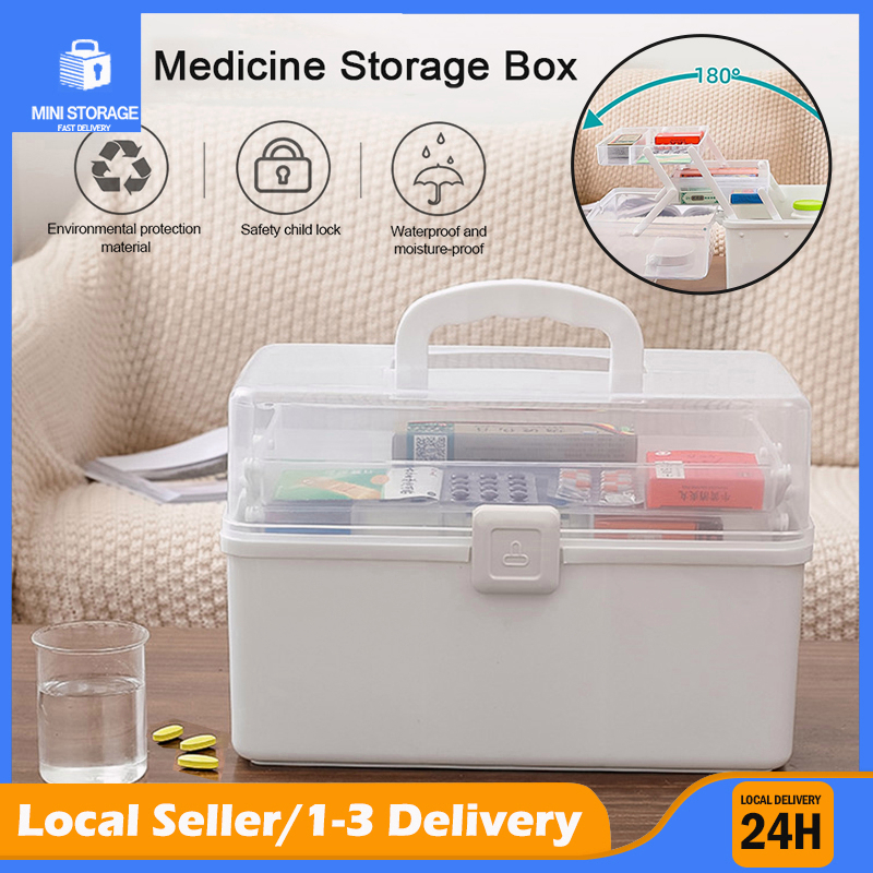 Enlarged First Aid Box medicine Box Tool Box Medical Box Multi-Purpose ...