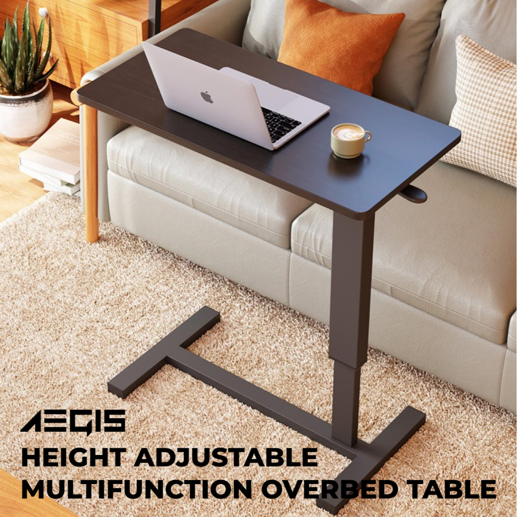 AEGIS Height Adjustable Overbed Lightweight Mobile Desk | Shopee Singapore