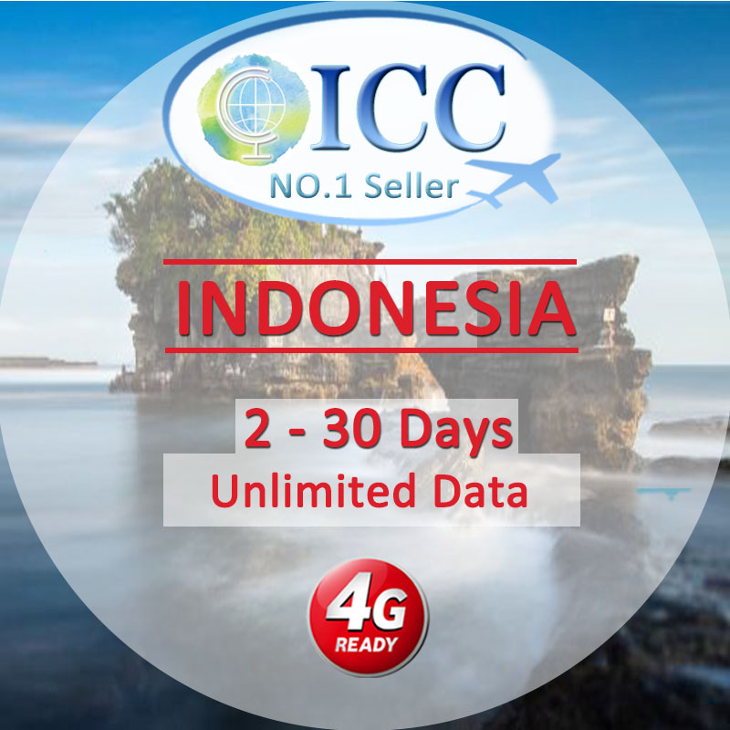 ICC_Indonesia XL/Telkomsel 2-30 Days 4GLTE + Unlimited data SIM Card ...