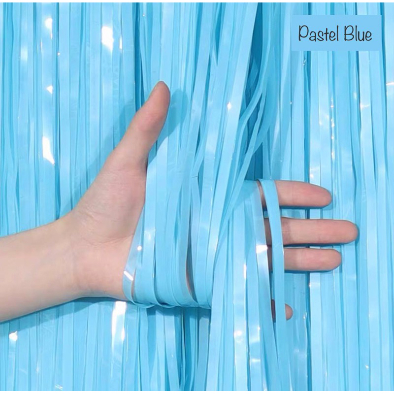 Pastel Tinsel Foil Backdrop Curtain / Rainbow Pastel / Tinsel Backdrop ...
