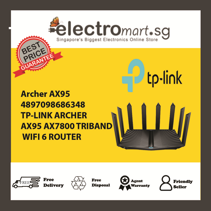 Archer AX95/AX7800 Tri-Band 8-Stream Wi-Fi 6 Router | Shopee Singapore