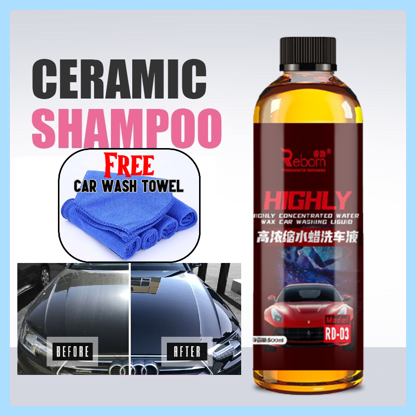 [SG] Nano Ceramic Shampoo/ Wash and Wax Car Shampoo/ 2 in 1 High ...