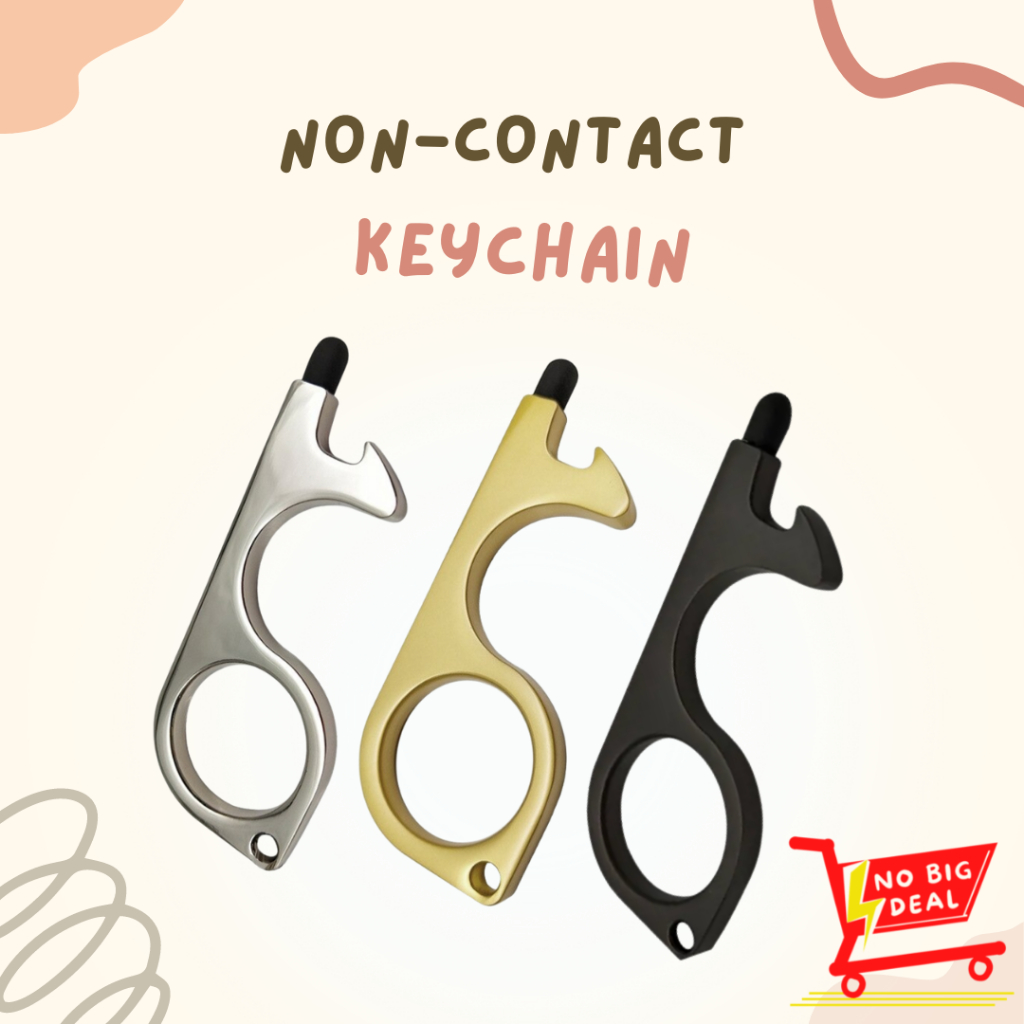 [SG Seller] Non-contact Keychain (Black/Gold/Silver) | Shopee Singapore