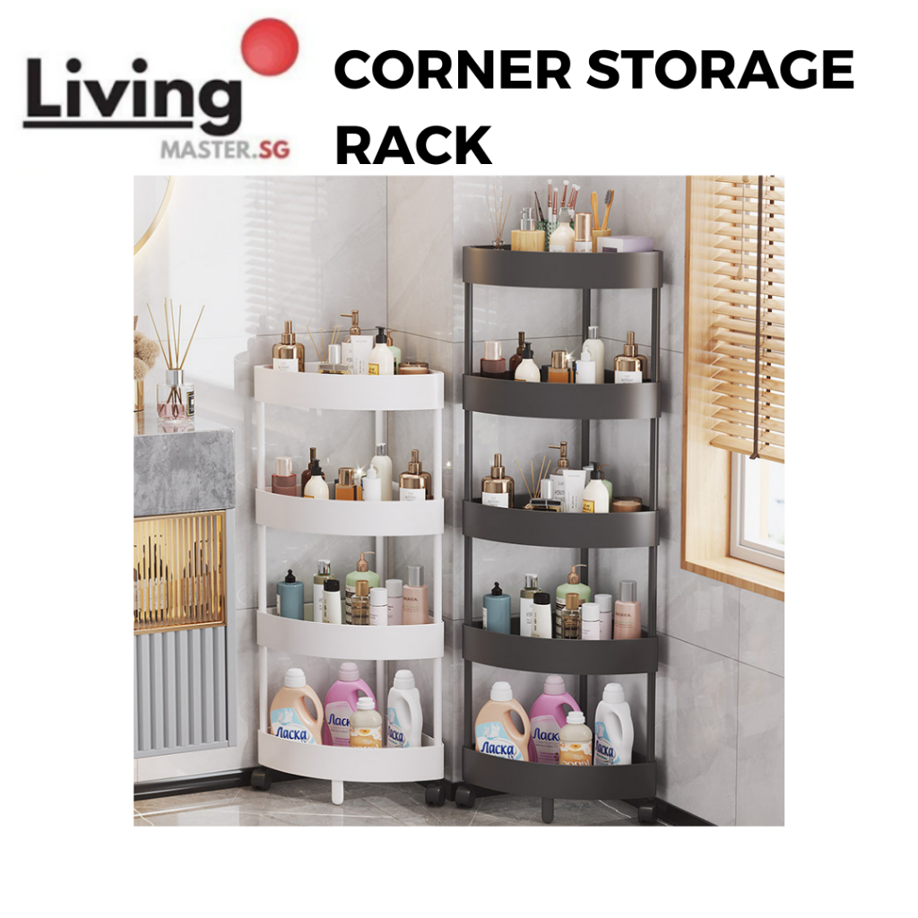 Multipurpose Corner Trolley Kitchen Storage Trolley ABS Tray With ...