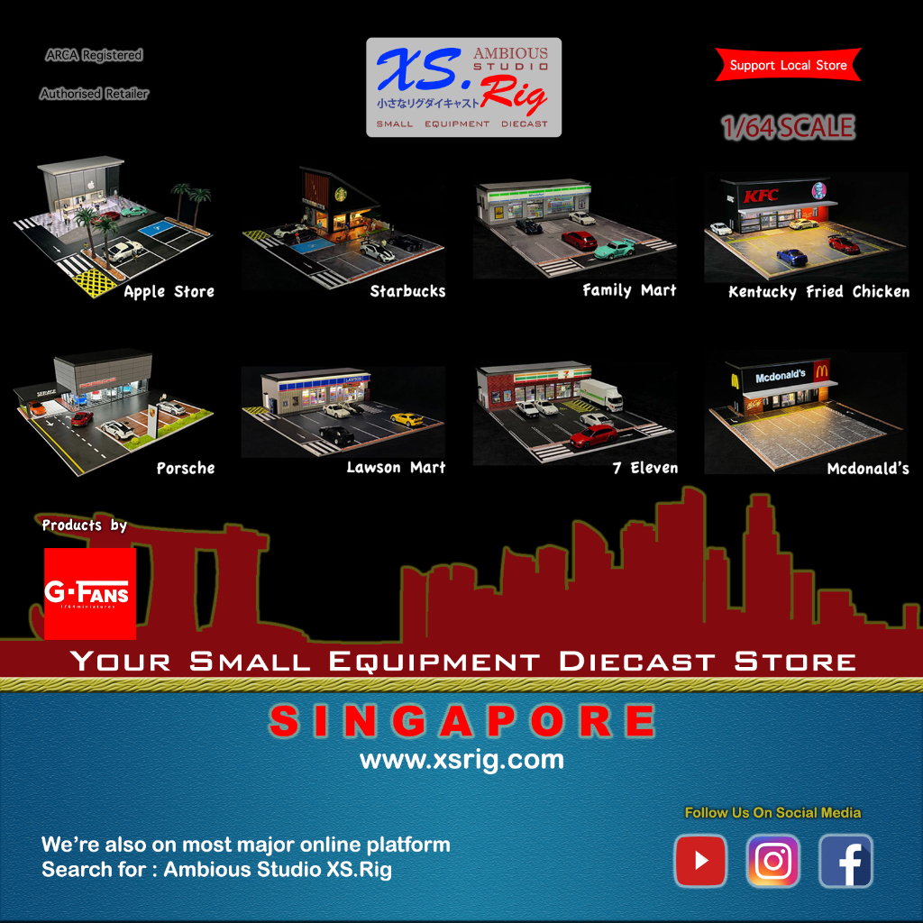 G-Fans Illuminated 1/64 Diorama Model (Various Country Design Edition ...