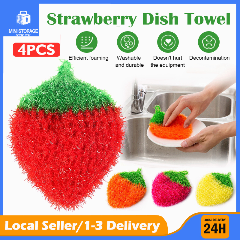 Dish Sponge Towel Kitchen Acrylic Dishwashing Sponge Towel Oil-free ...