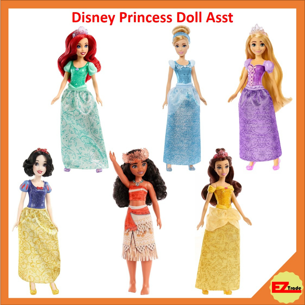 Mattel Disney Princess Posable Fashion Doll with Sparkling Clothing and ...