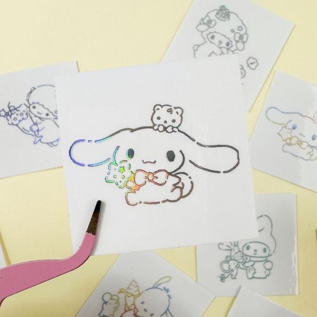guka Cute Sanrio Color Print/Laser Silver Decorative Stickers ...