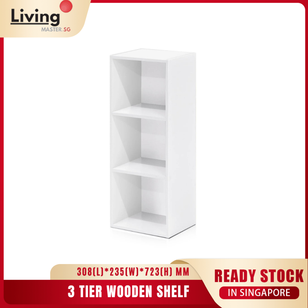 3 Tier Wooden Book Shelf / Bookcase / small bookshelf | Shopee Singapore