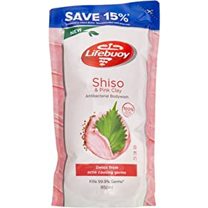 Lifebuoy Pink Clay & Shiso Anti-bacterial Body Wash Refill, 850ml ...