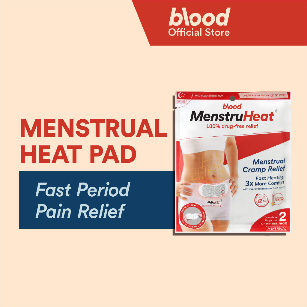Blood MenstruHeat Menstrual Heat Pad (2 pcs/packet) | Shopee Singapore