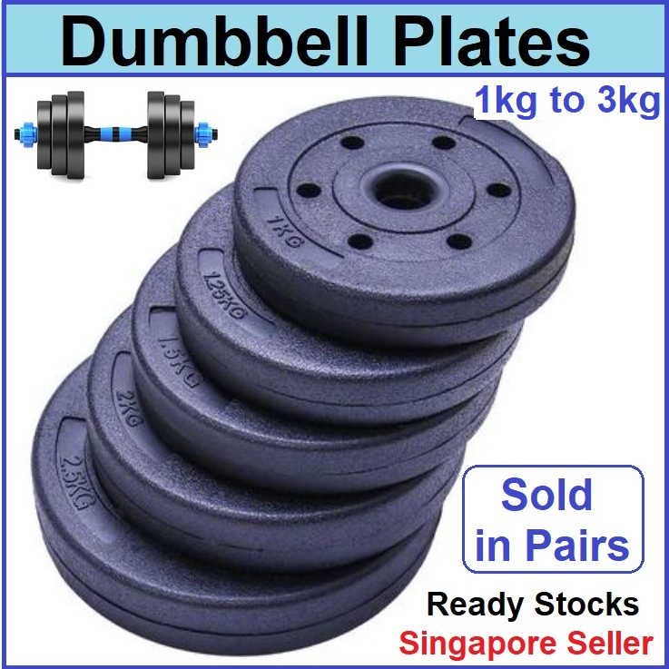 Dumbbell Plates / Weights / PVC Material prevents damage to floor / 1 ...
