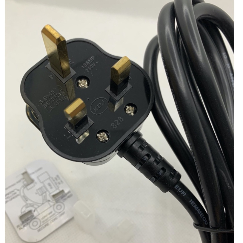 Power Cord 1.8M UK-IEC Safety Mark 13A Fuse KDJ 3pin UK Plug BS1363/A for PC, Printer, Computer ...
