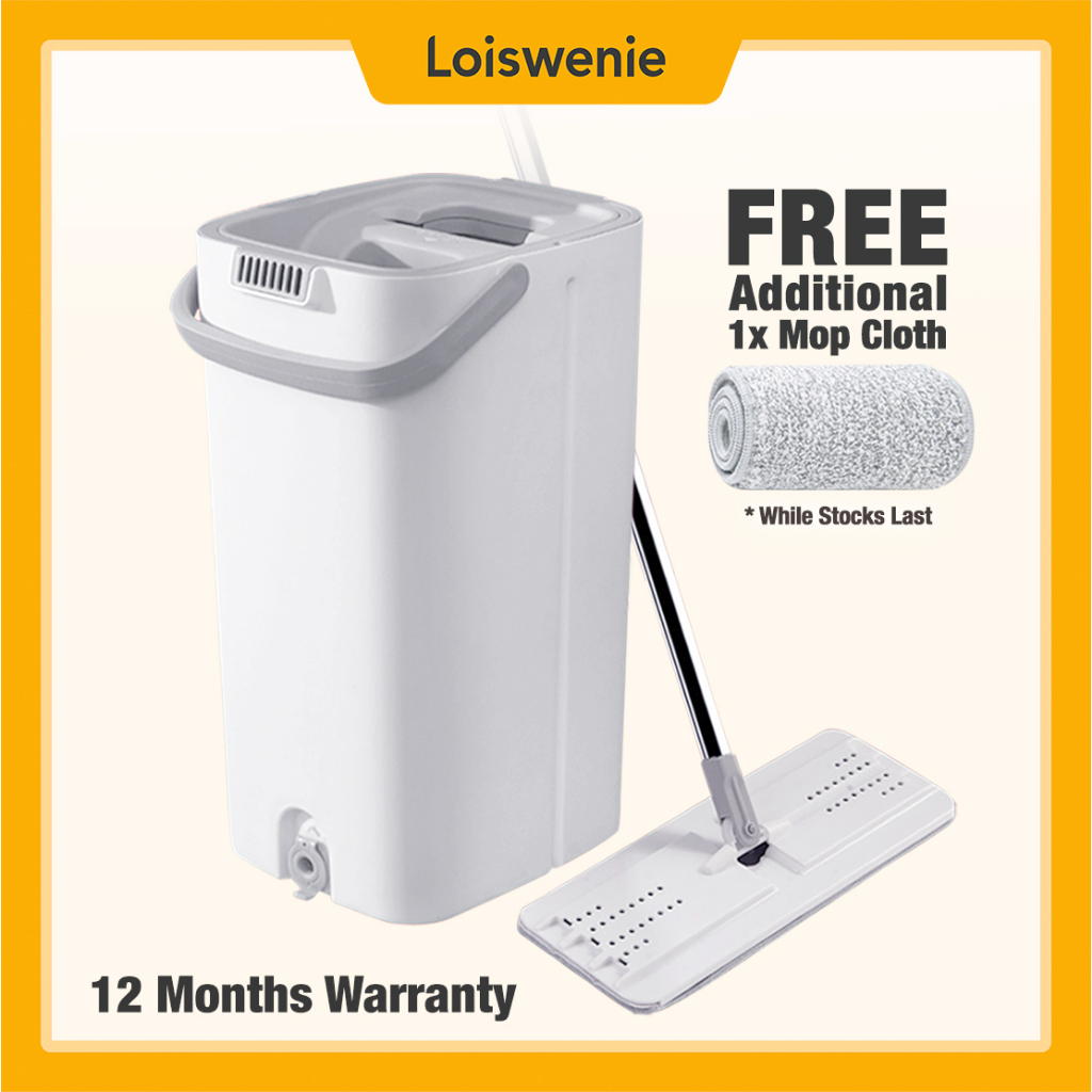 Premium Flat Mop with Bucket | Magic Mop Set | Easy Mop | Microfiber ...