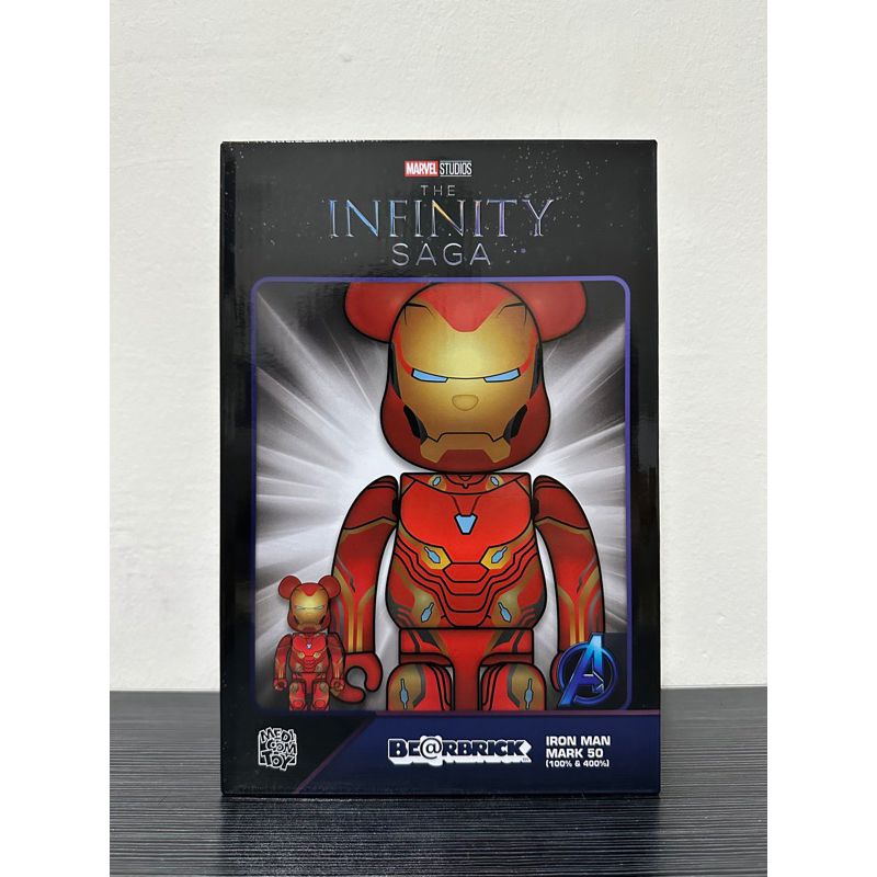 BEARBRICK IRON MAN MK 50 400% + 100% | MEDICOM EXHIBITION 2022 ...