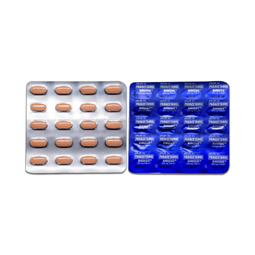Biogesic (Paracetamol 500mg) 20's (Without Box) *Panamol*Paracil ...