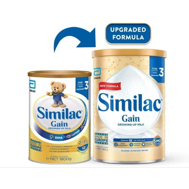 Similac Gain Stage 3 1.7kg (Singapore Source) | Shopee Singapore