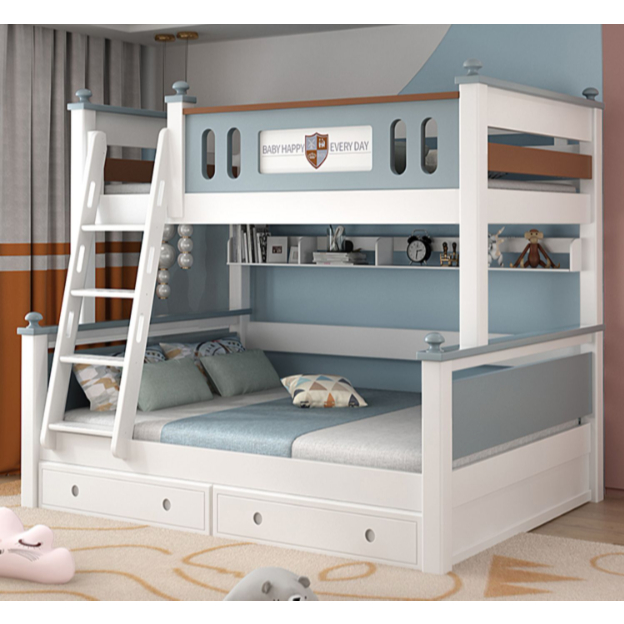 Bunk & Loft Beds Collection - Solid Wood Metal Frame Ladder Slide ...