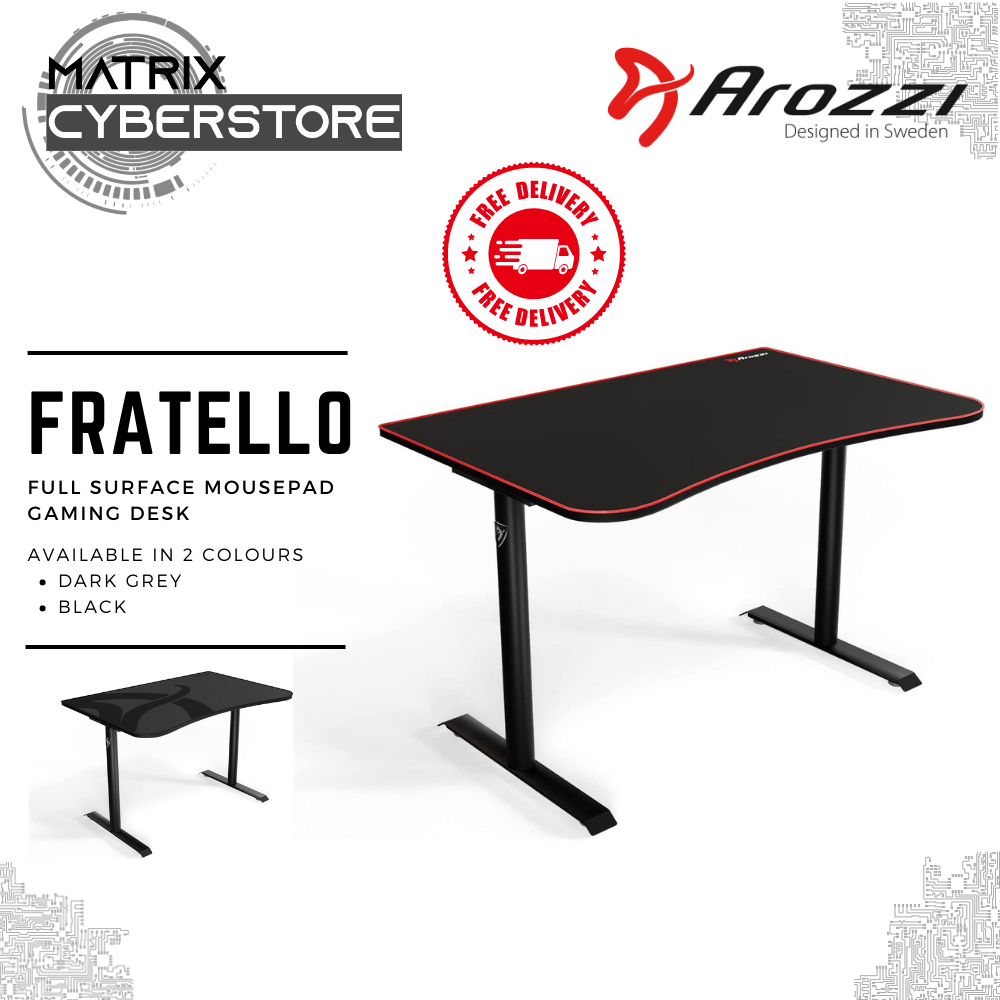 Arozzi Arena Fratello Full Surface Mouse Pad Gaming Desk - Cable ...