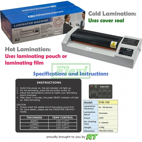 Laminating Machine, Laminator, A3 and A4, Hot & Cold, Heavy Duty ...