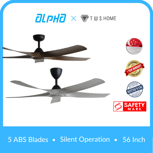 Alpha Alkova AXIS 5-Blade 56-Inch DC Ceiling Fan | 1 Year Warranty ...