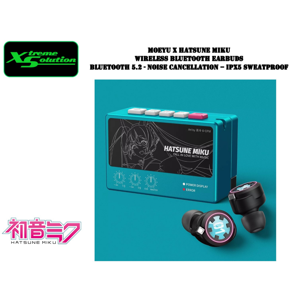 Moeyu X Hatsune Miku Wireless Bluetooth Earbuds | Noise Cancellation ...
