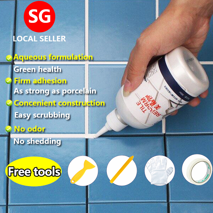 🇸🇬【SG stock】Grout filler tile reform 280ml Grouting Fix Waterproof anti ...