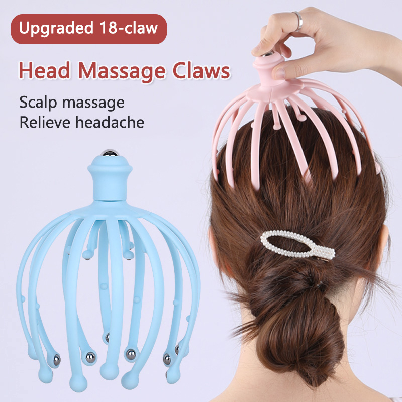 Multifunctional Head Massager Detachable 18-Claw/5-Claw Steel Ball Scalp Massage Soothes Fatigue ...