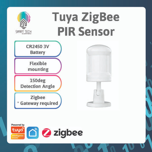 🇸🇬 SMART TECH® Tuya ZigBee PIR Sensor With Stand Motion Detect Human ...